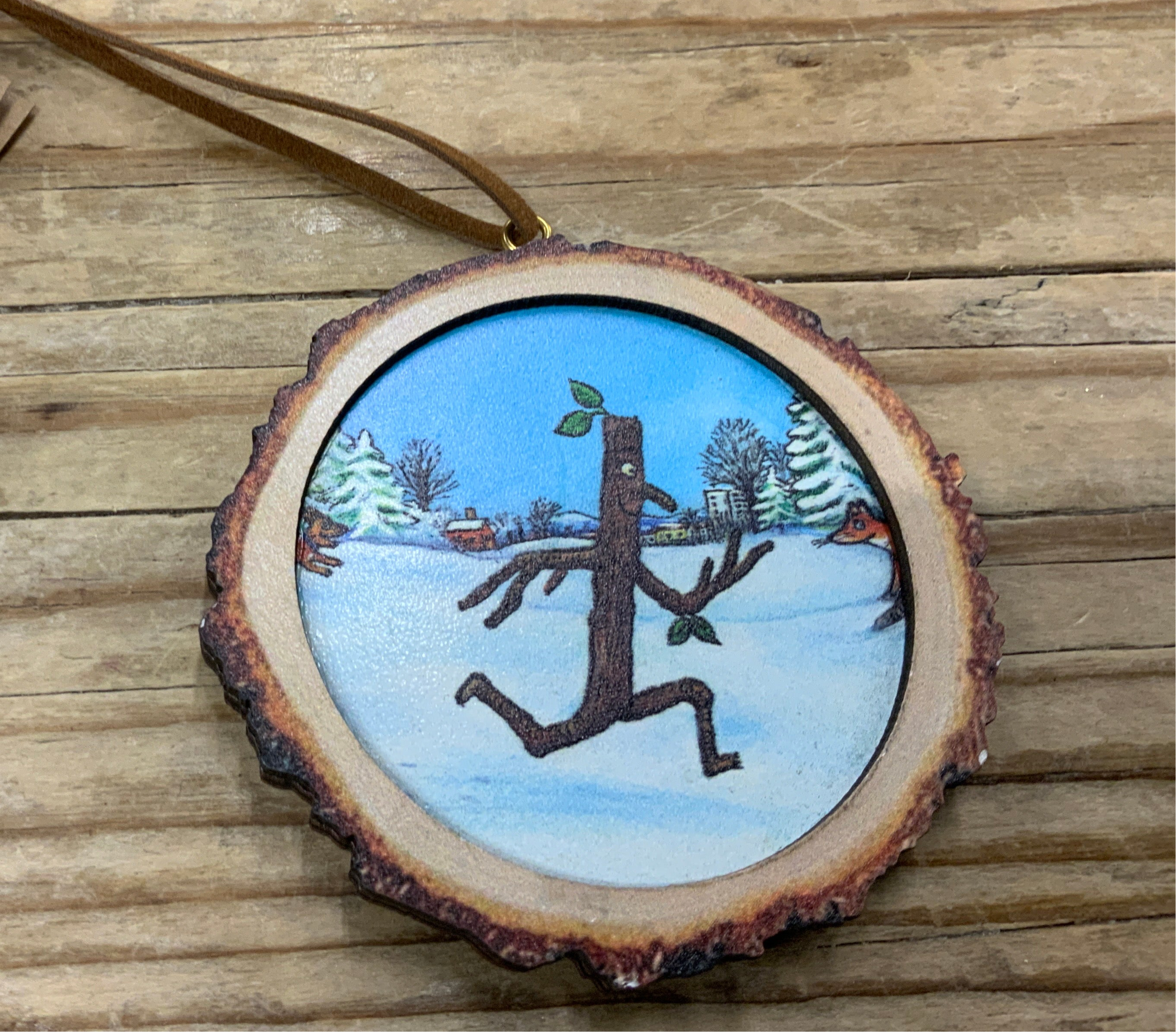 Stickman Wood Log Decoration – The Arran Gift Box