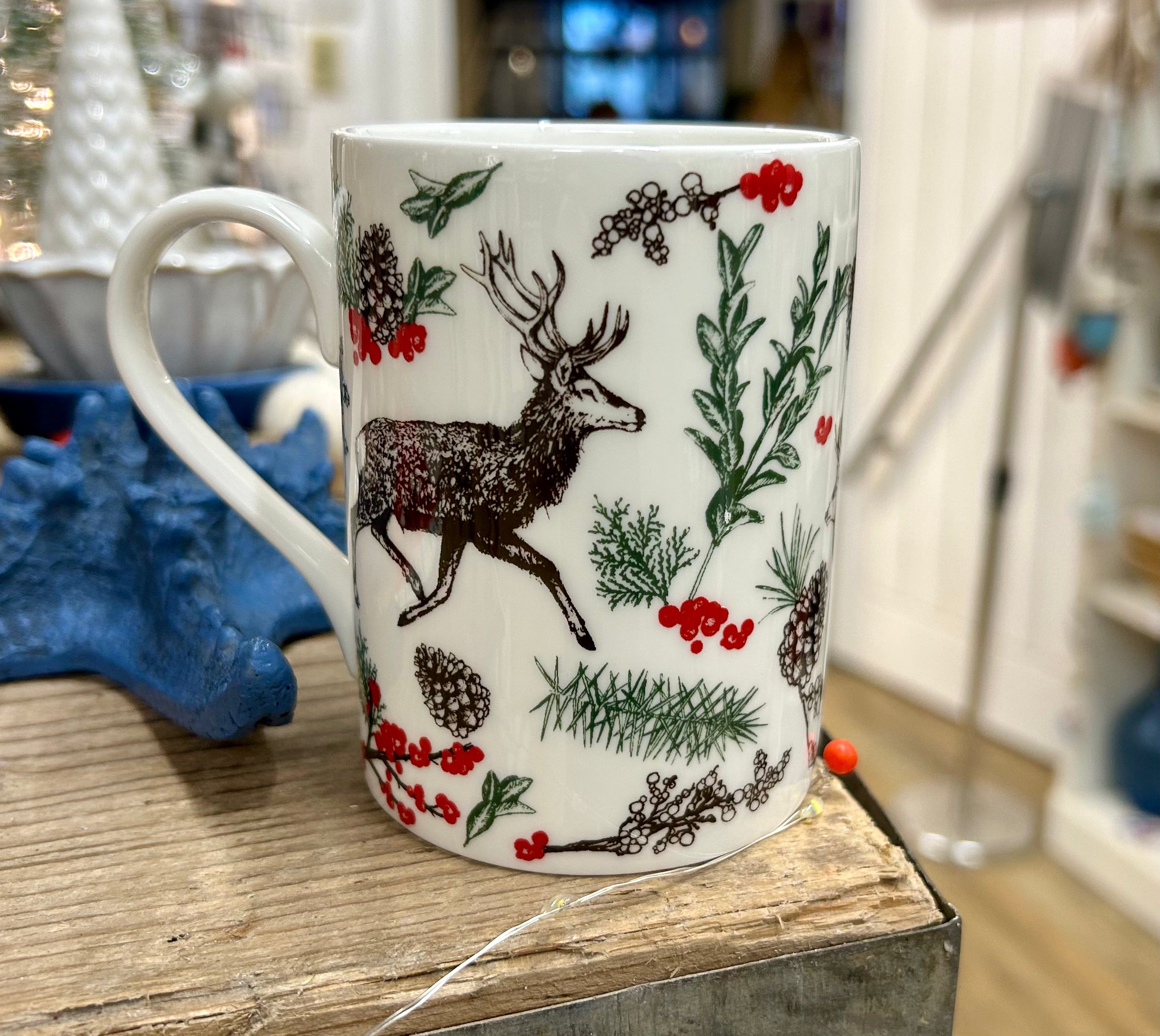 Cherith Harrison Christmas Reindeer Mug | Festive Bone China Cup – The ...